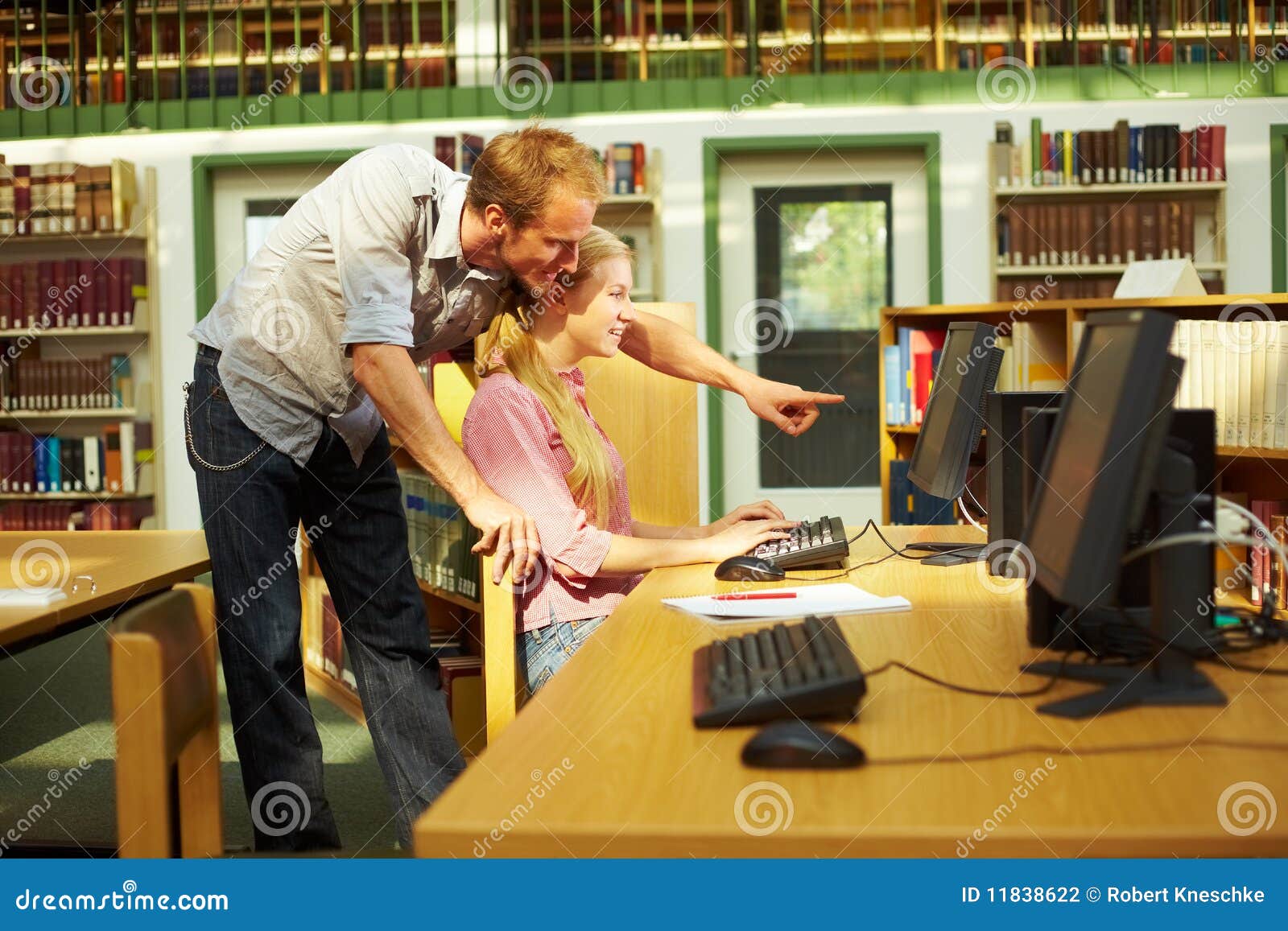 Students Helping Each Other Stock Photo - Image of male, internet: 11838622