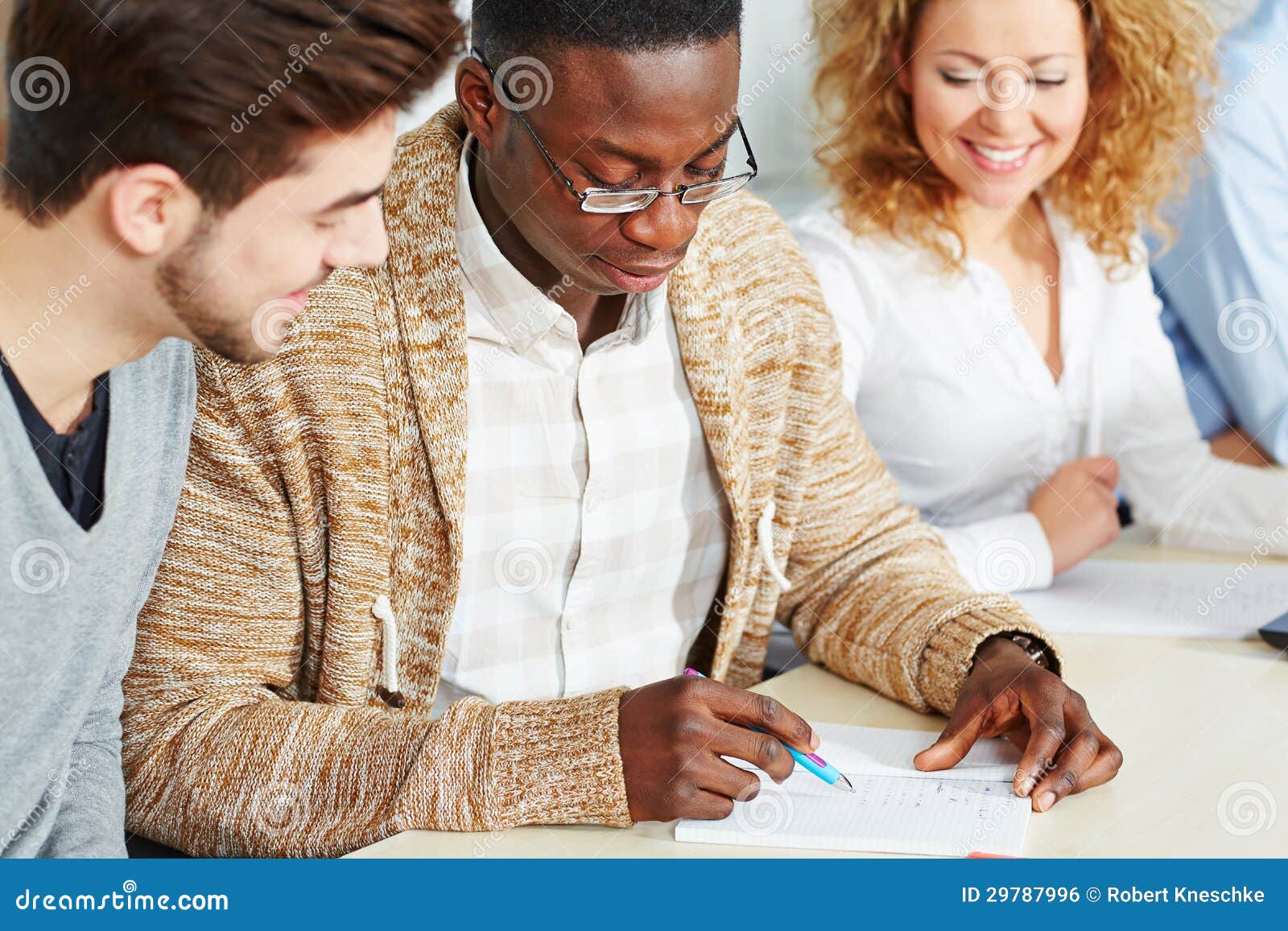 Students Helping Each Other Stock Photo - Image of sciences, help: 29787996
