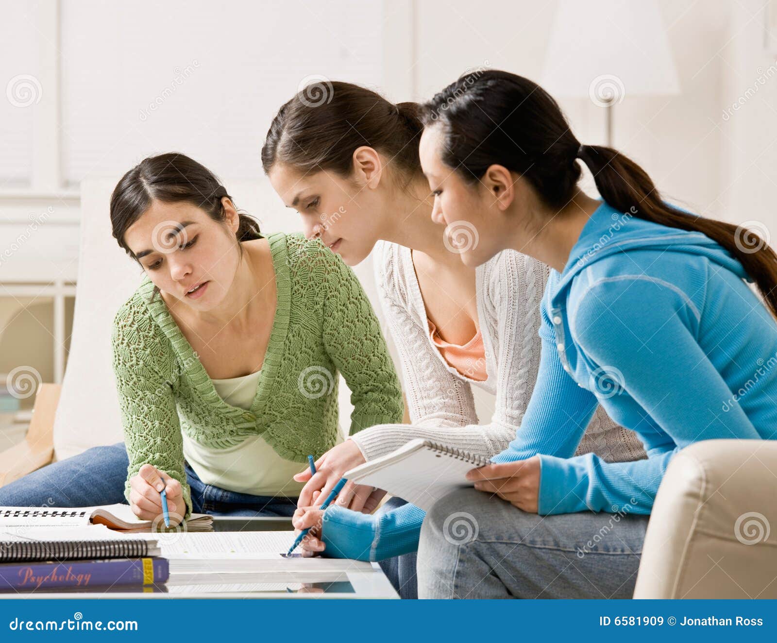 Students Helping Each Other Do Their Homework Stock Image - Image of ...