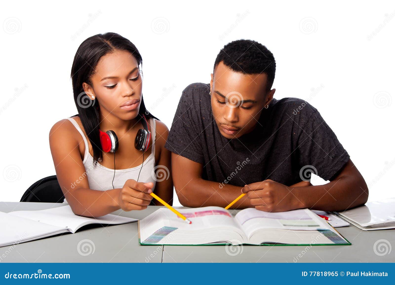 Students Helping Studying Together Stock Image - Image of highschool ...