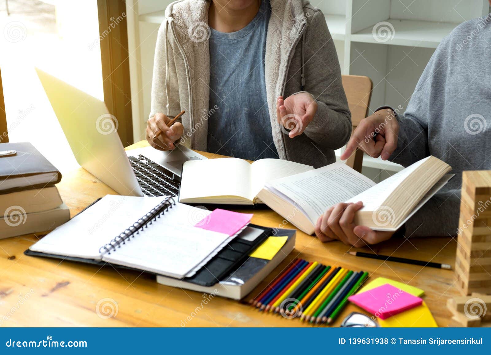 Students Helps Friend Teaching and Learning Subject Additional in ...