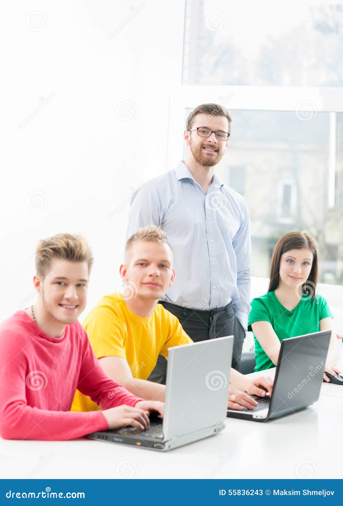 Students at the Informatics and Programming Lesson Stock Image - Image ...