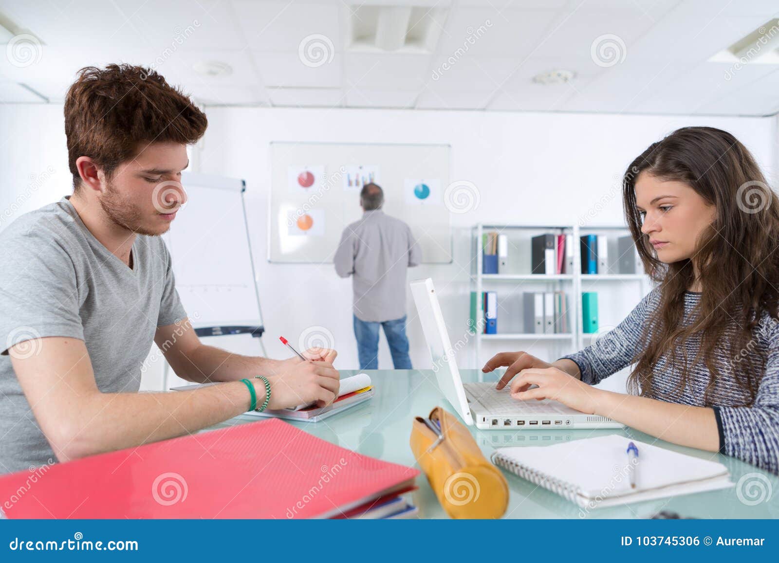 Students at Informatics and Programming Lesson Stock Photo - Image of ...