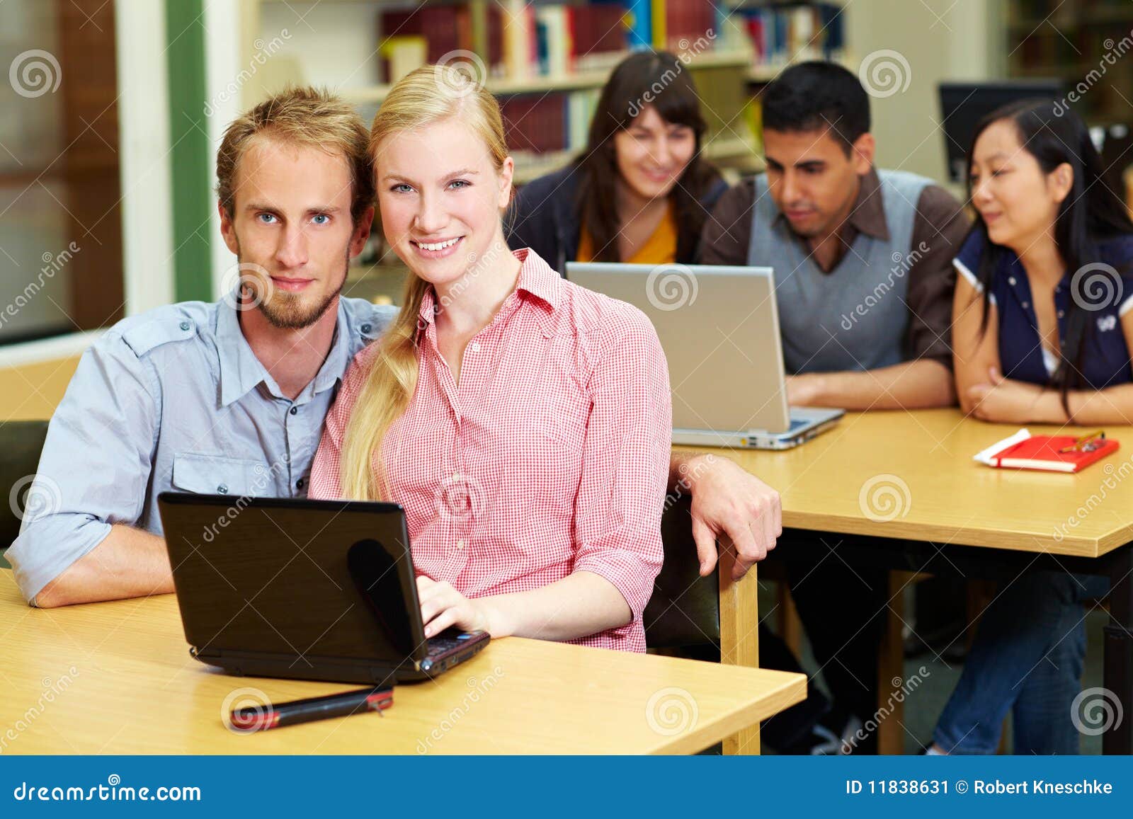 Students with laptop stock image. Image of happy, studies - 11838631