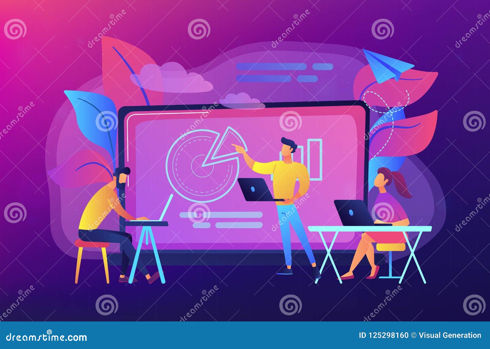 Digital Classroom Concept Vector Illustration. Stock Vector ...