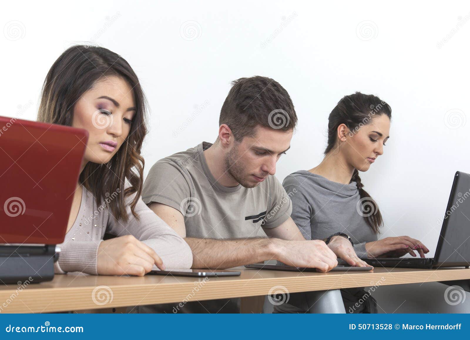 Students with Laptops and Tablets Stock Photo - Image of notebook, book ...