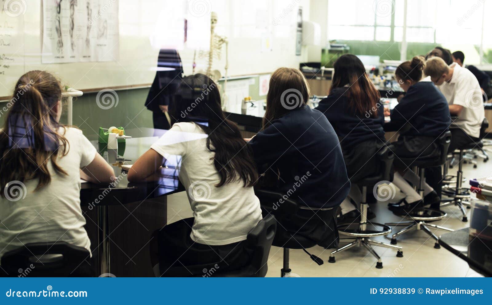 Students Learning in the Classroom Stock Image - Image of research ...