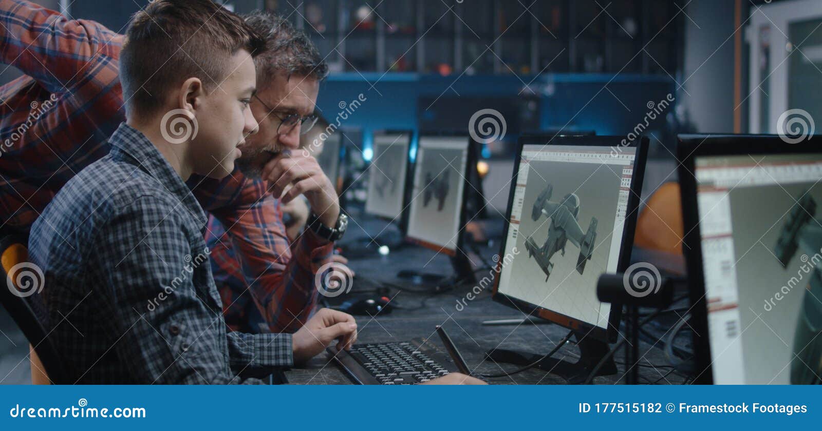 Students Learning 3D Design Stock Photo - Image of education, male ...