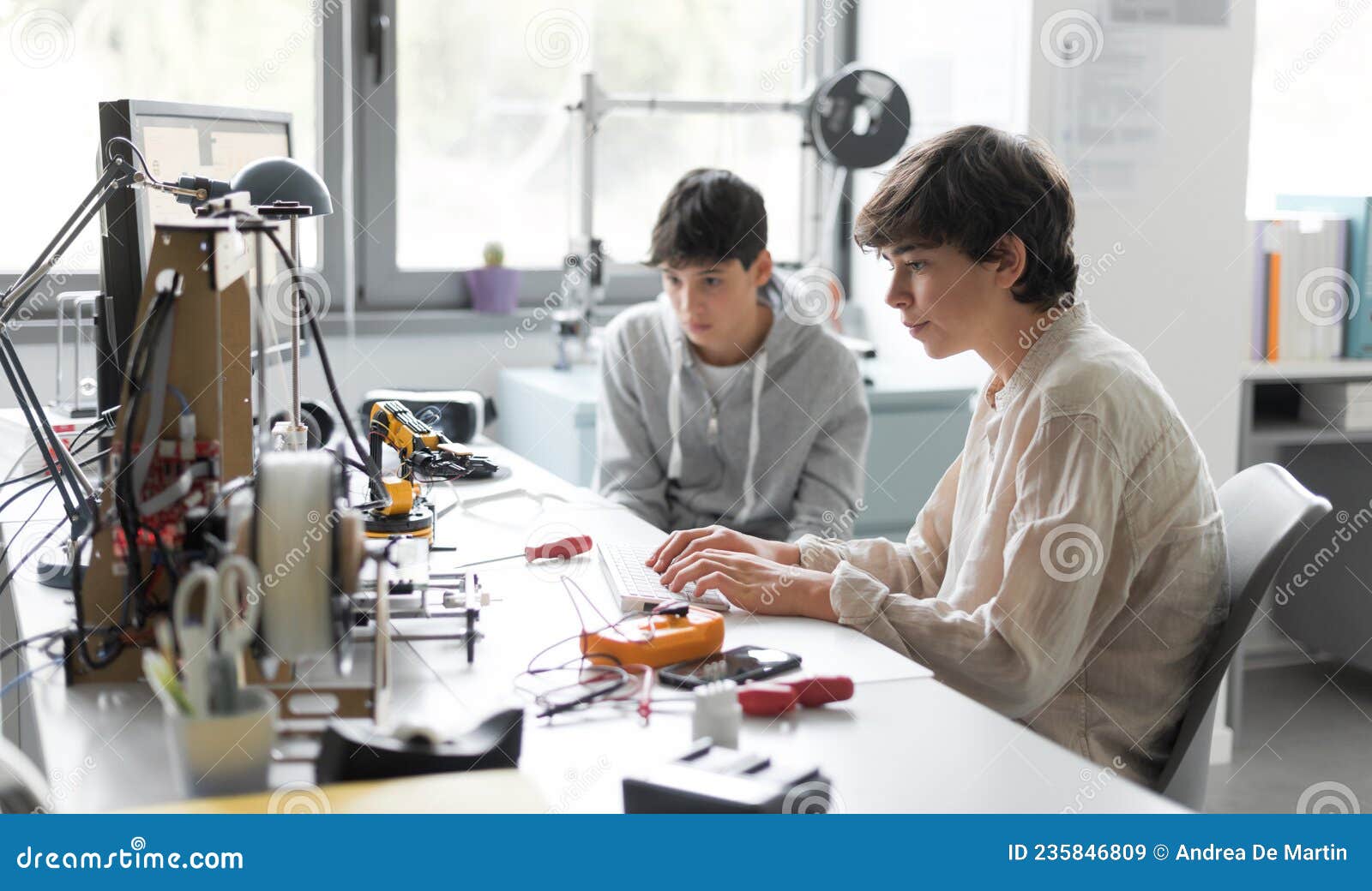 Students Learning 3D Printing Together Stock Image - Image of ...