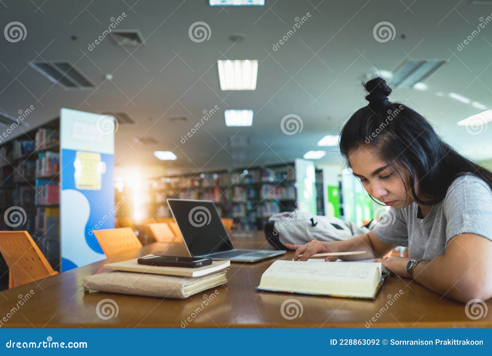 Students Learning and Making Notes Stock Photo - Image of library ...