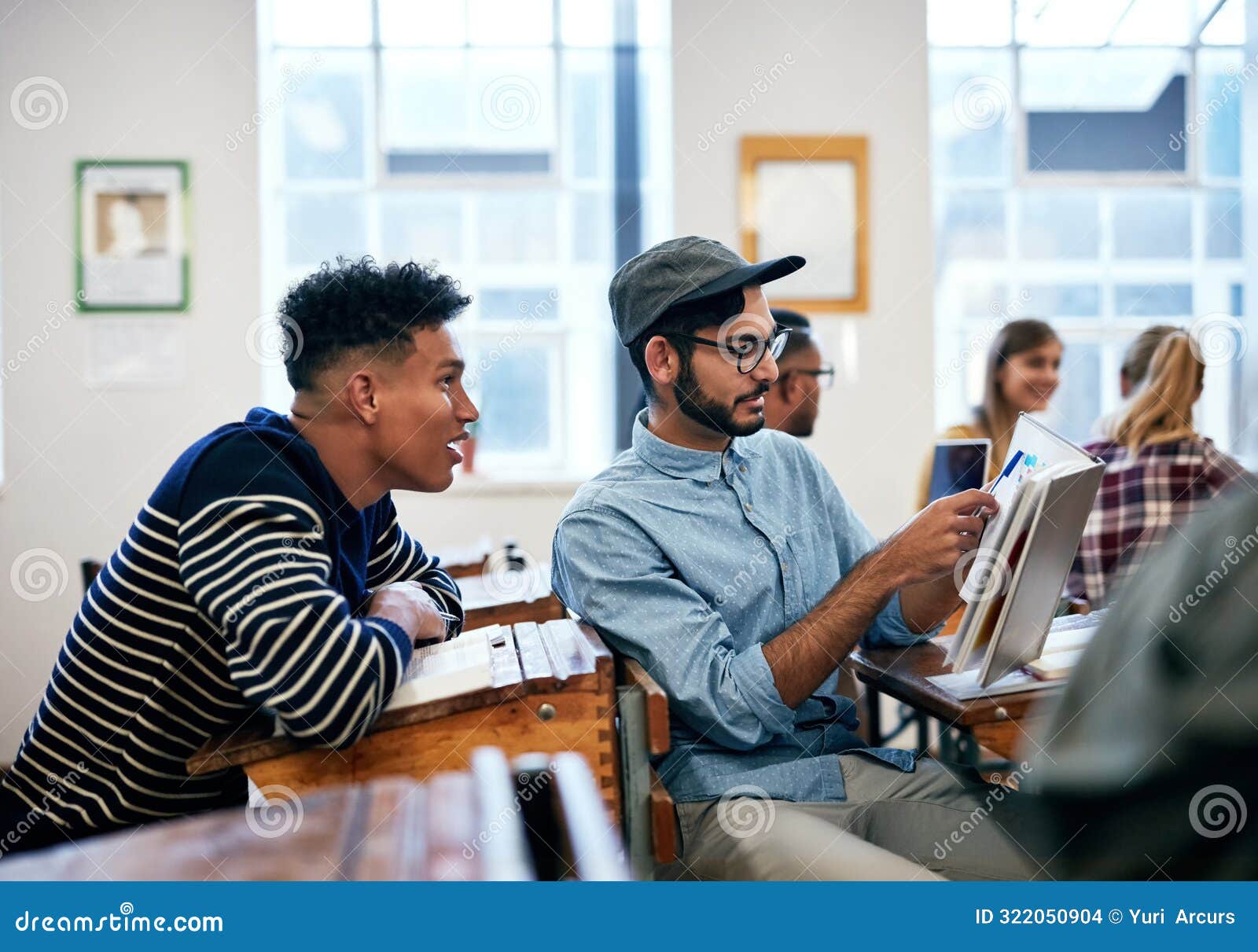 Students, Learning and Notebook for University As Group in College or ...