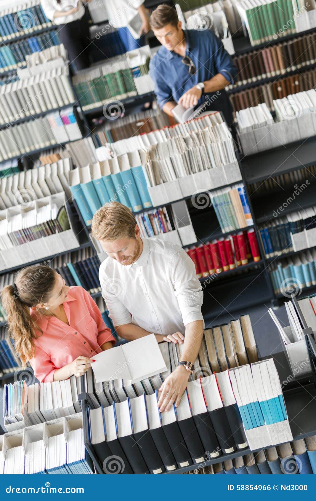 Students Learning, Reading in the Library Stock Photo - Image of read ...