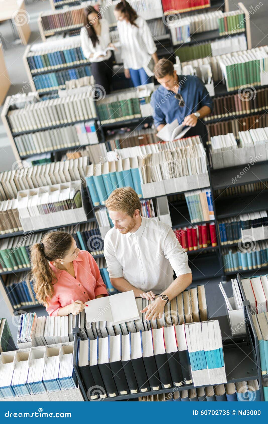Students Learning, Reading in the Library Stock Image - Image of ...