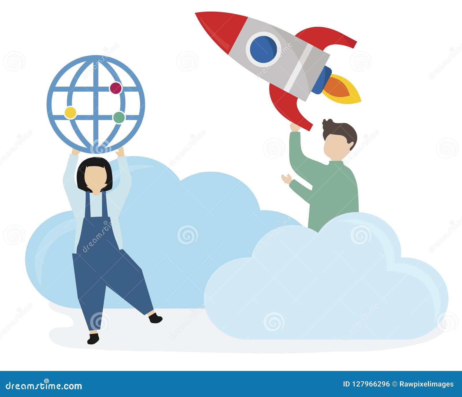 Students Learning about Rocket Science Stock Vector - Illustration of ...