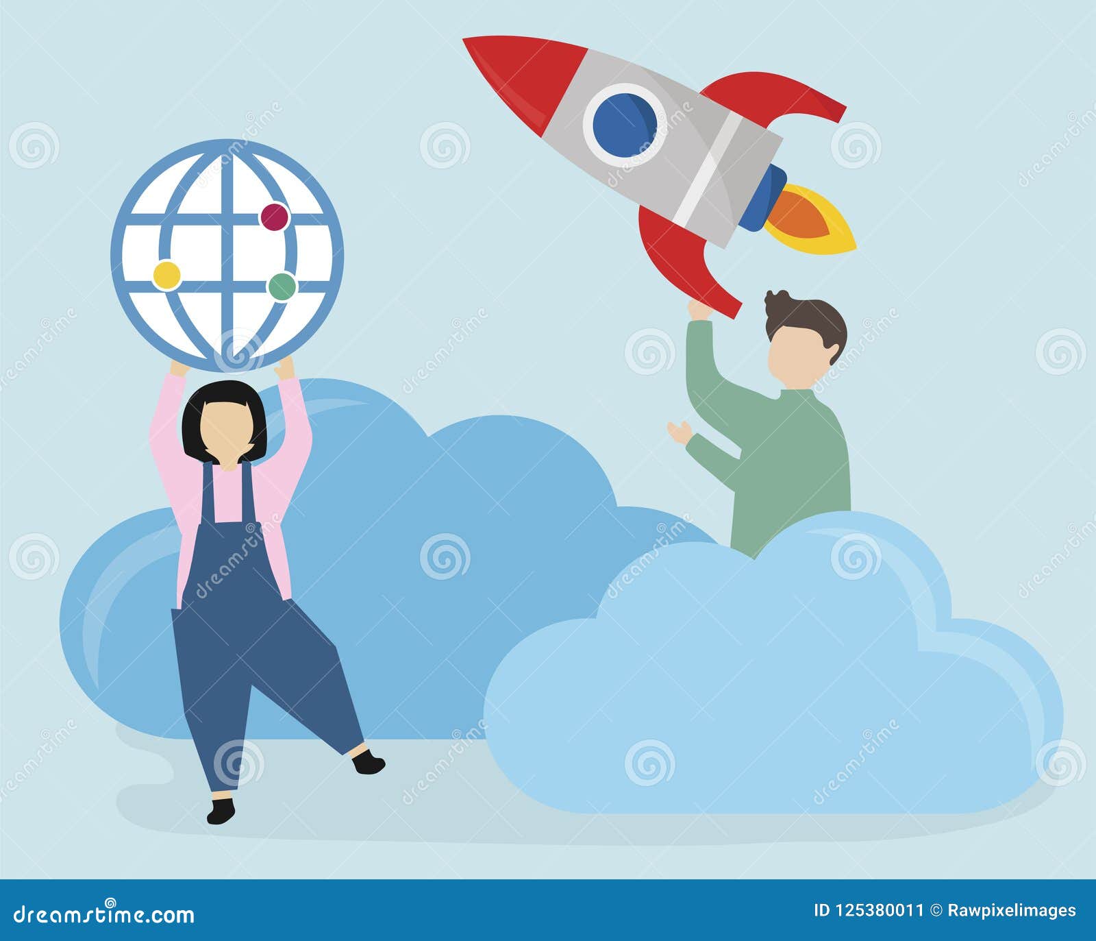 Students Learning about Rocket Science Stock Vector - Illustration of ...