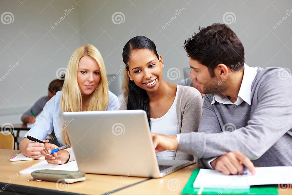 Students learning together stock photo. Image of online - 21324378
