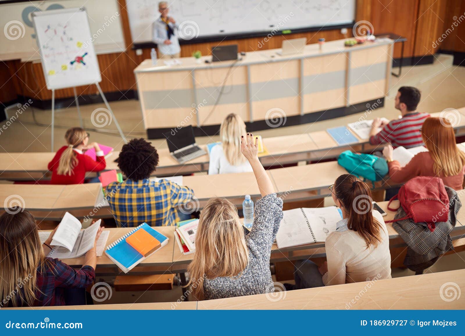 Students on a Lecture in Amphitheater Stock Image - Image of class ...