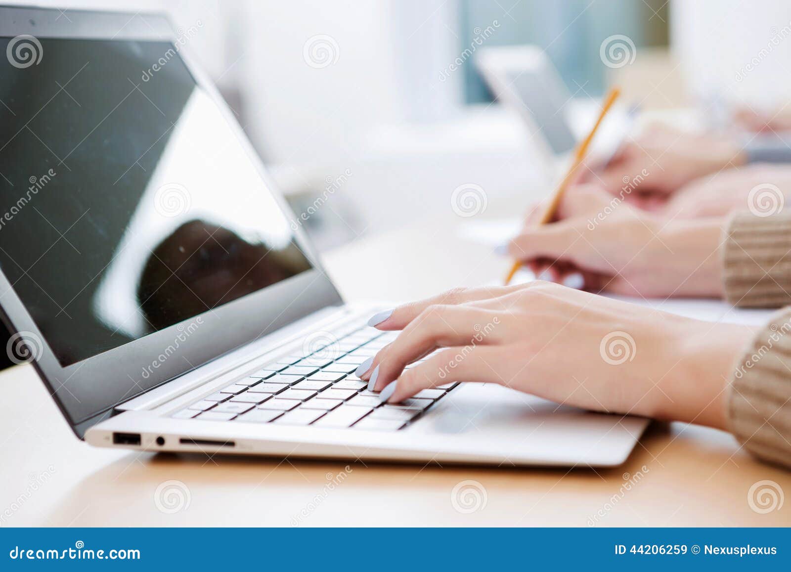 Students at lecture stock image. Image of laptop, participation - 44206259
