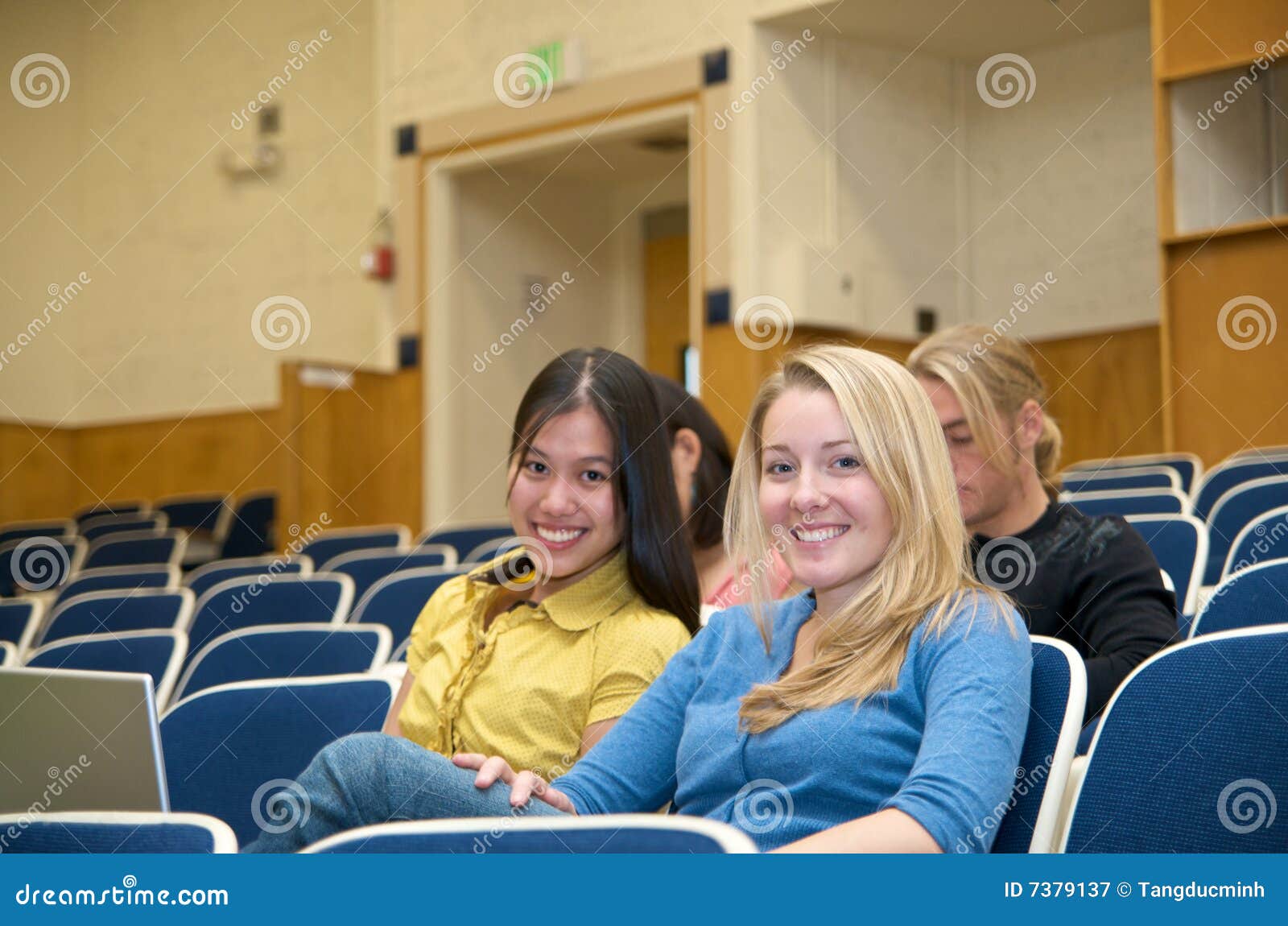 Students in lecture hall stock image. Image of ethnic - 7379137