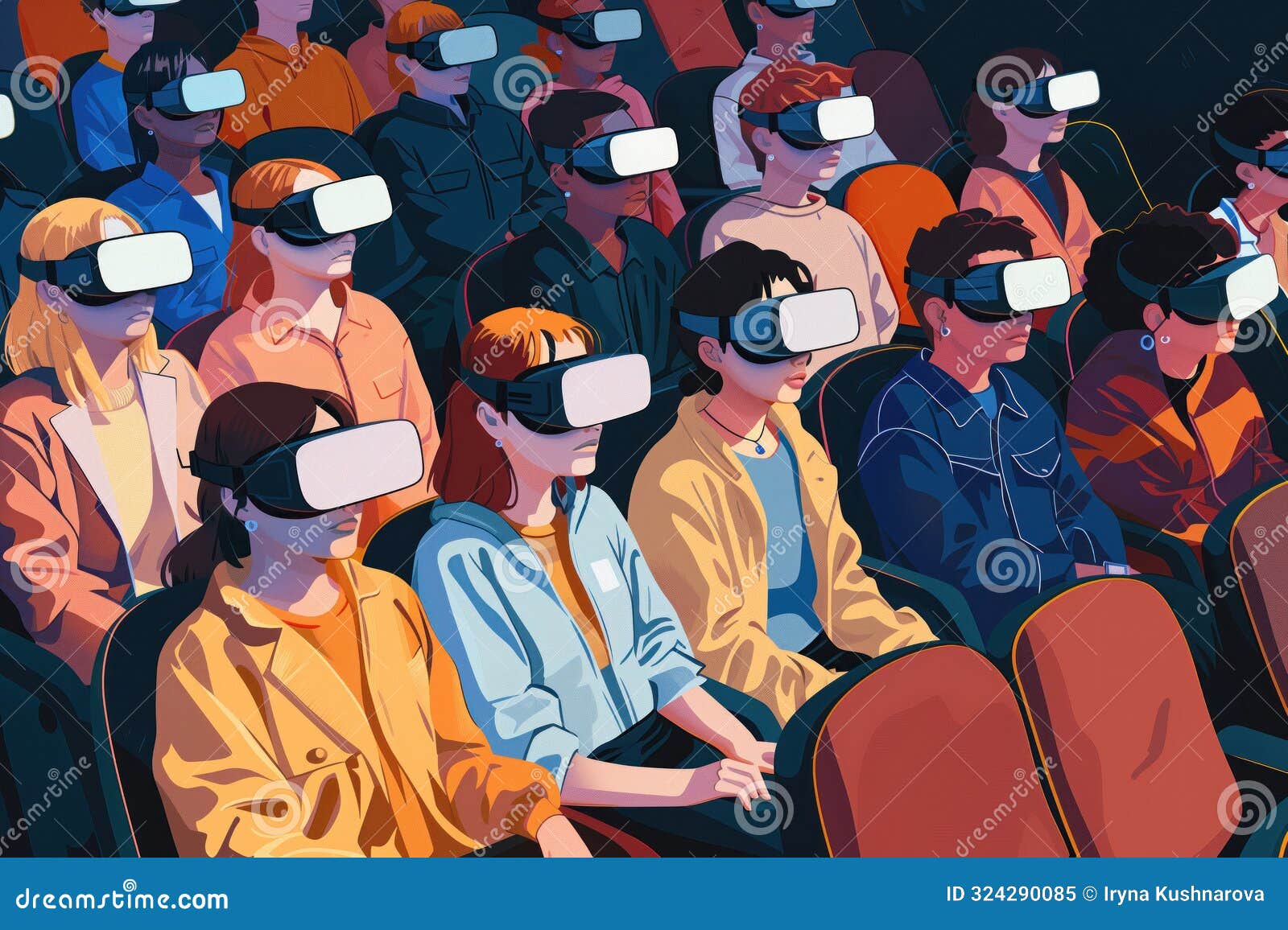 Students in Lecture Hall Wear VR Headsets, Engage in Virtual Learning ...