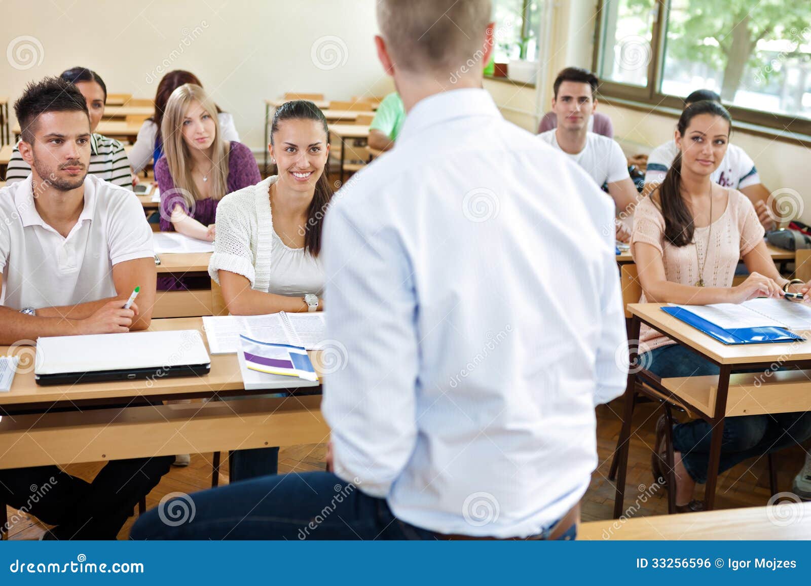 Students on lecturer stock photo. Image of college, classroom - 33256596
