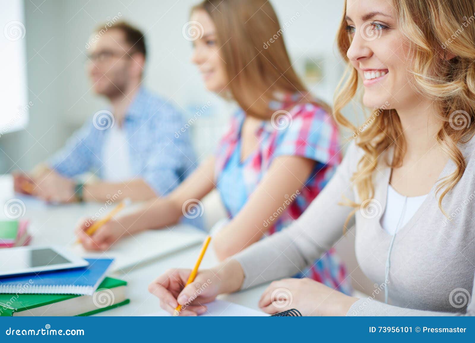 Students at lesson stock image. Image of student, writing - 73956101