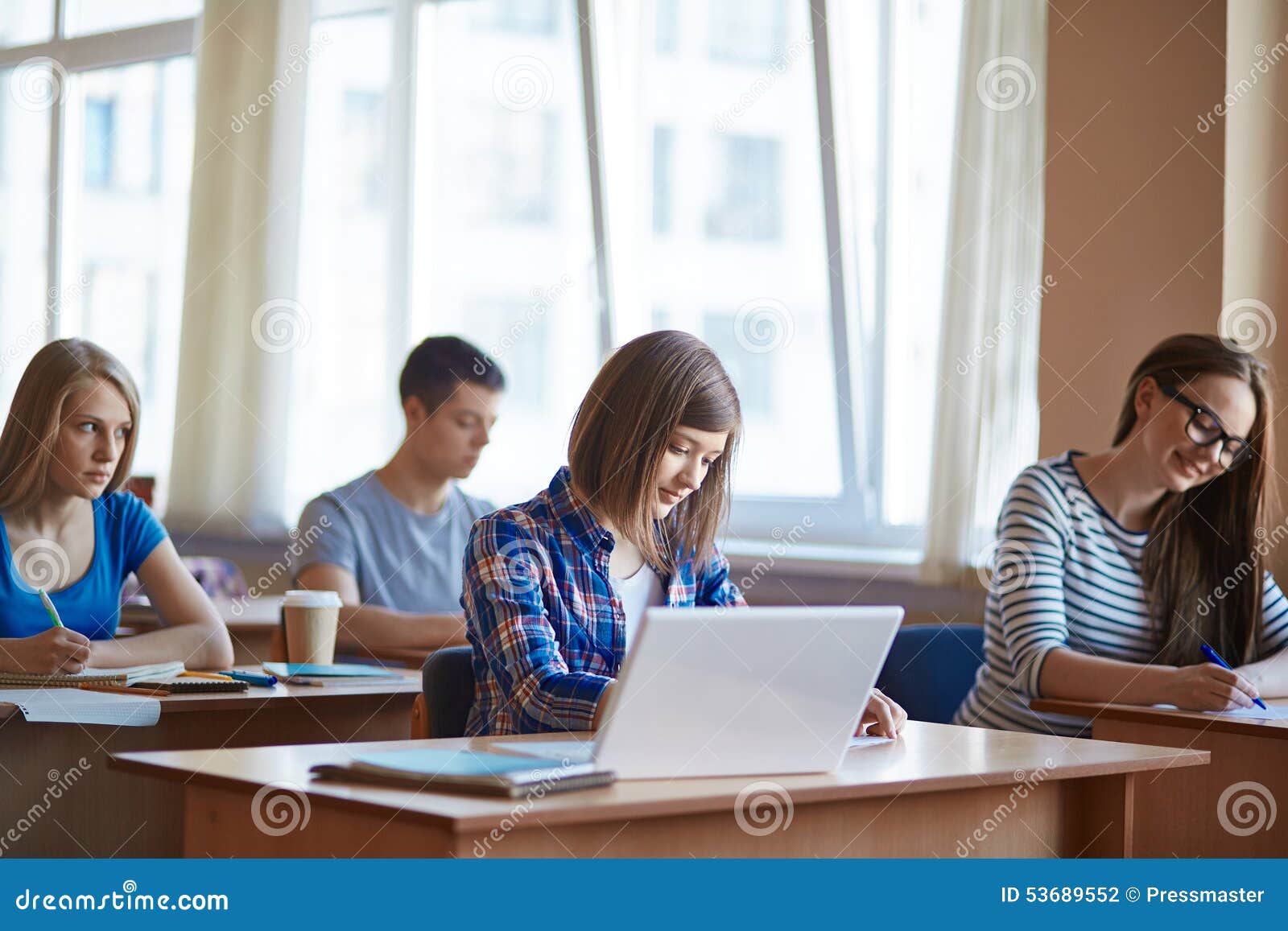 Students at lesson stock photo. Image of person, young - 53689552