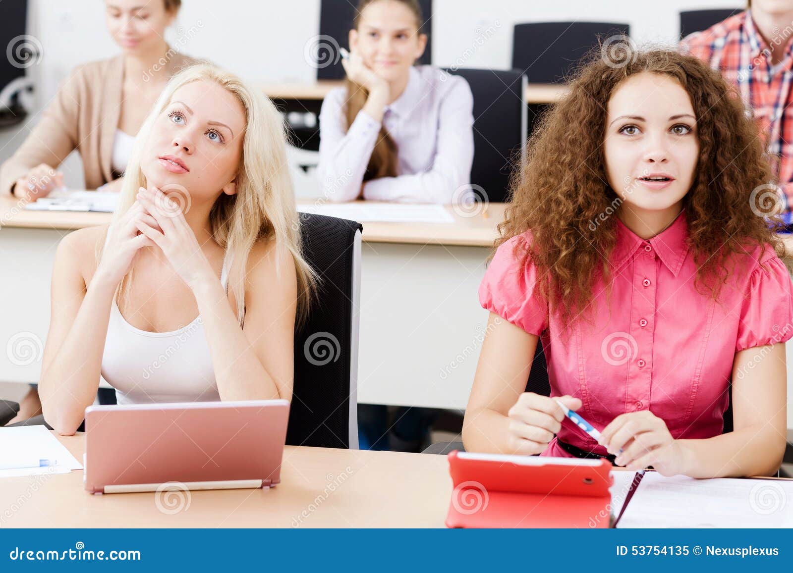 Students at lesson stock image. Image of lecture, seminar - 53754135
