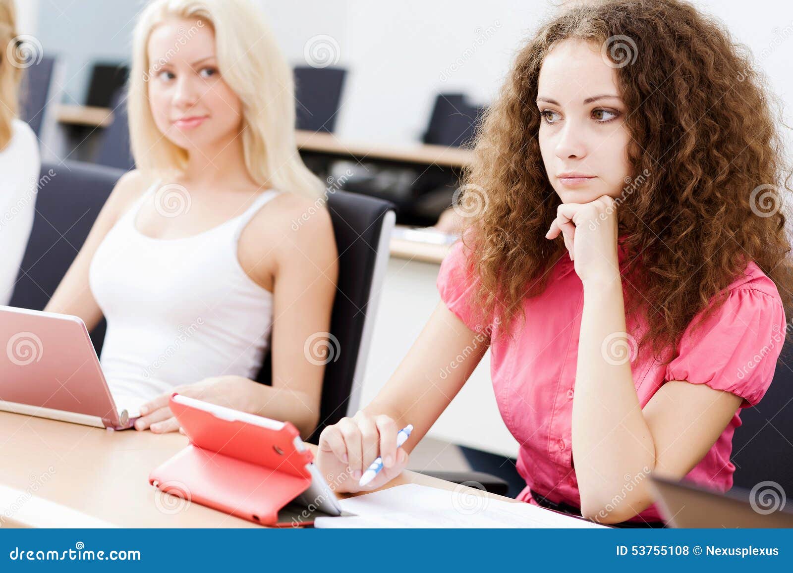 Students at lesson stock photo. Image of study, listen - 53755108