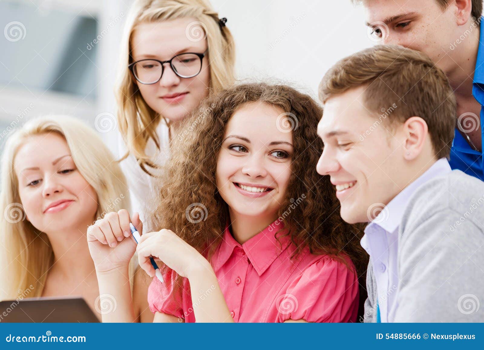 Students at lesson stock photo. Image of lesson, study - 54885666