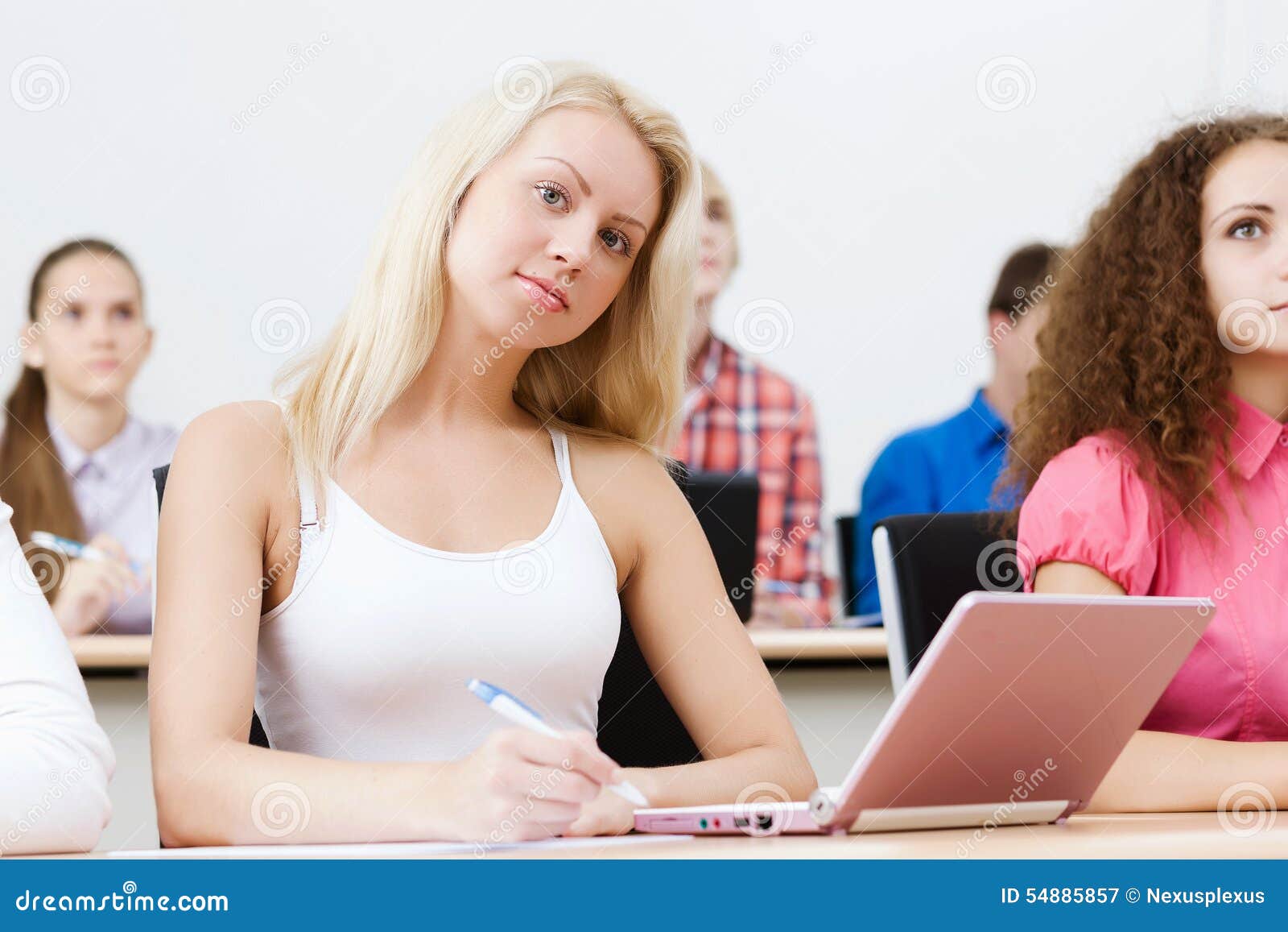 Students at lesson stock image. Image of learn, classroom - 54885857