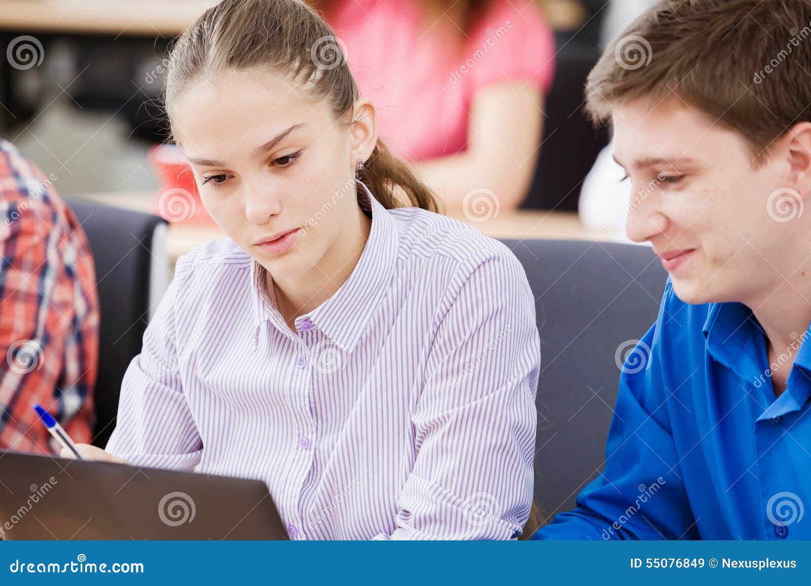 Students at lesson stock image. Image of education, team - 55076849