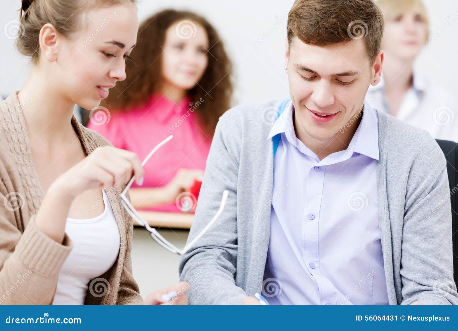 Students at lesson stock image. Image of school, lecture - 56064431