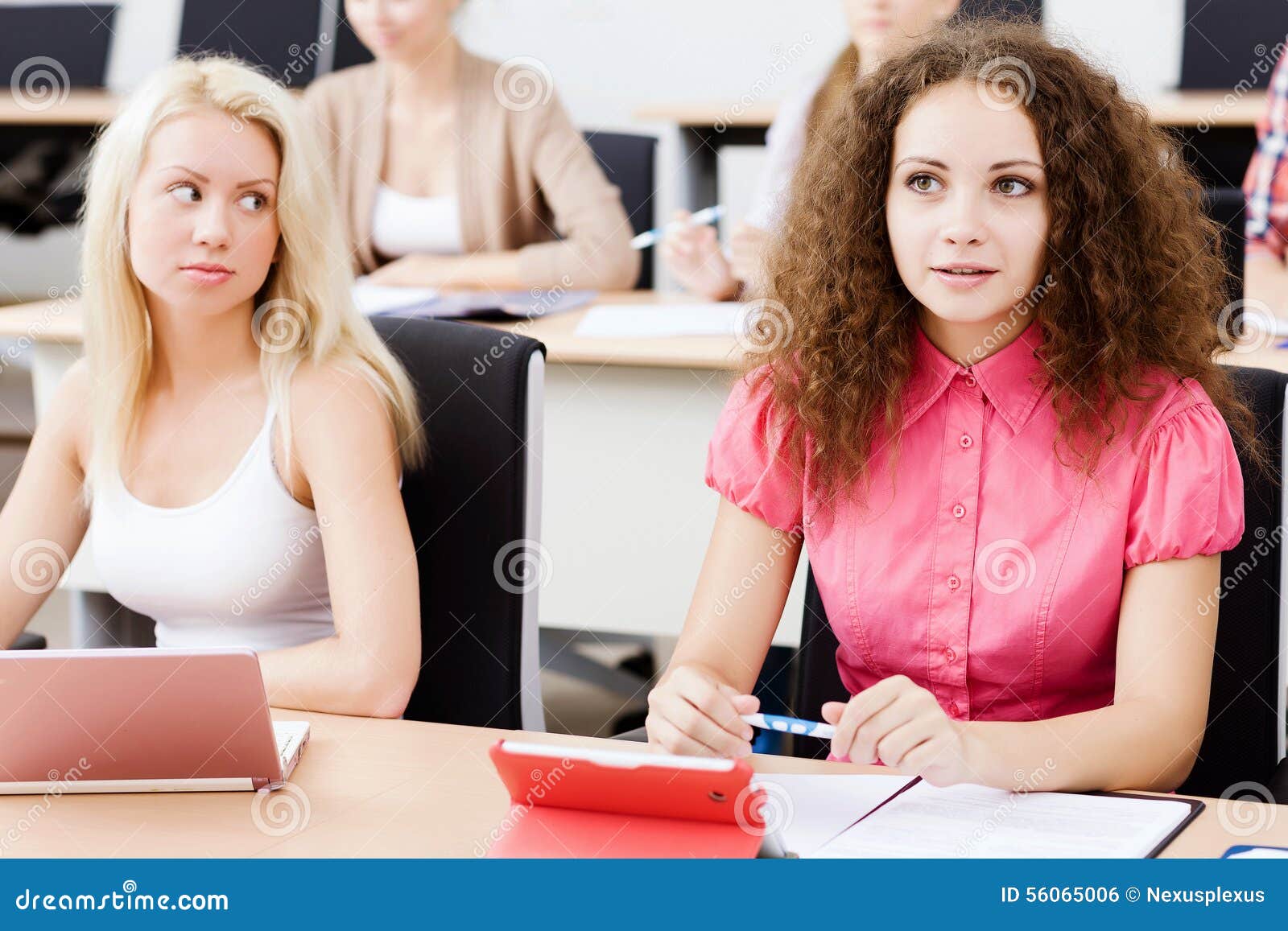 Students at lesson stock photo. Image of trainee, school - 56065006