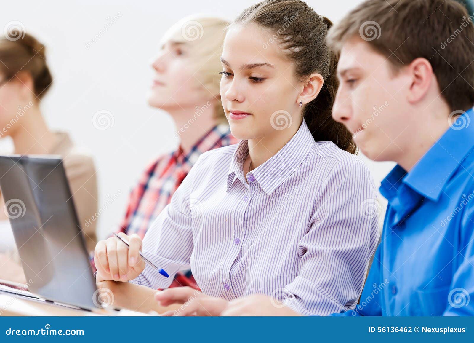 Students at lesson stock photo. Image of team, campus - 56136462