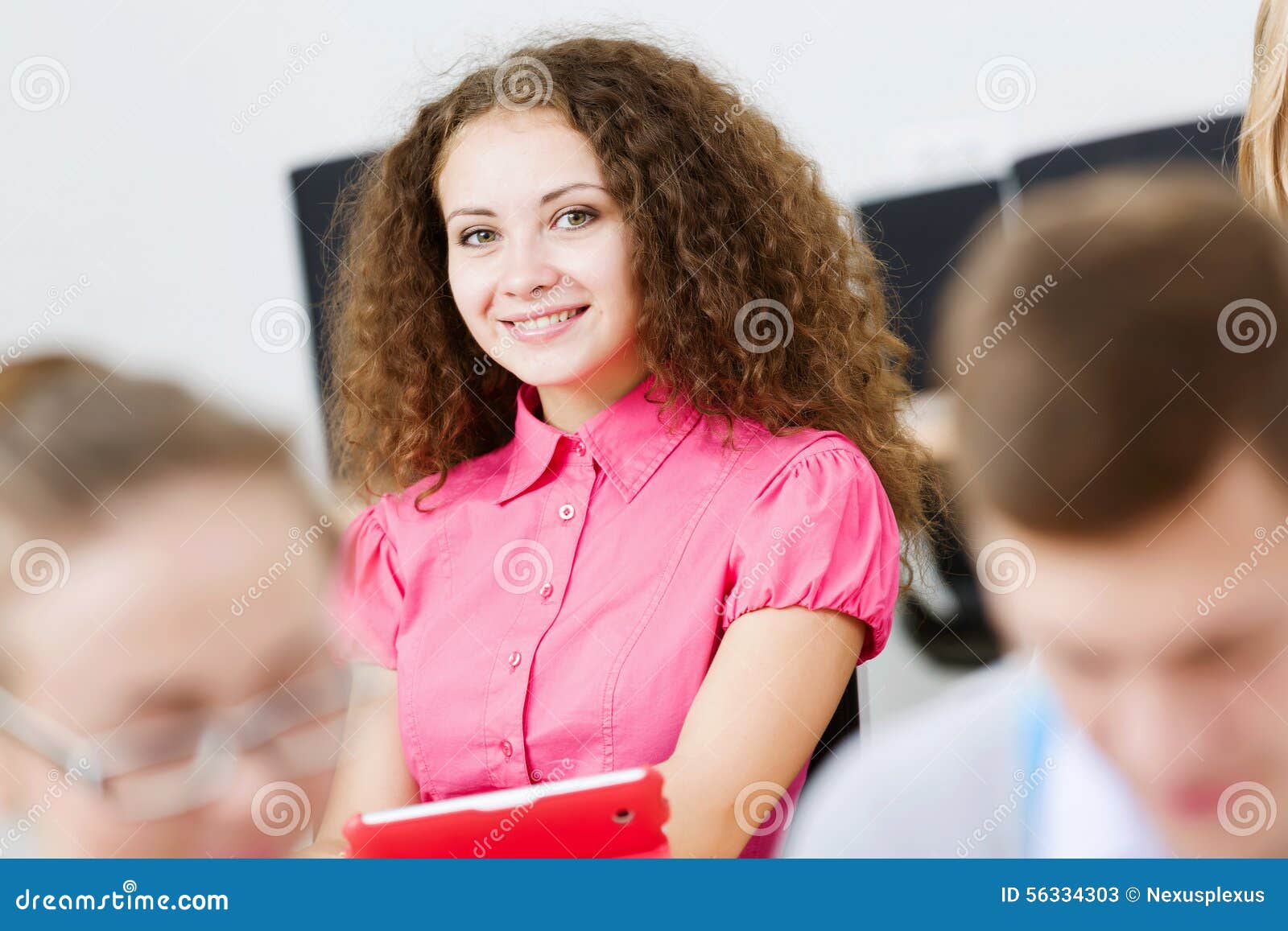 Students at lesson stock image. Image of study, explaining - 56334303