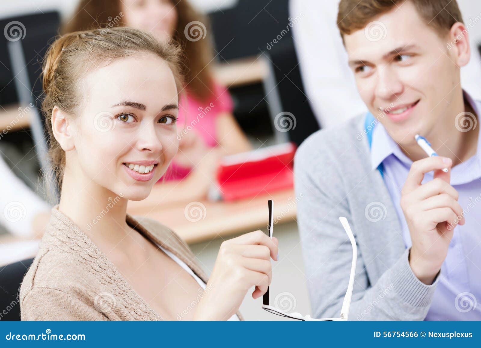 Students at lesson stock photo. Image of seminar, tutorial - 56754566