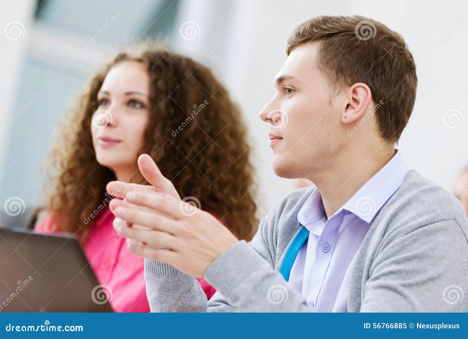 Students at lesson stock image. Image of explaining, people - 56766885