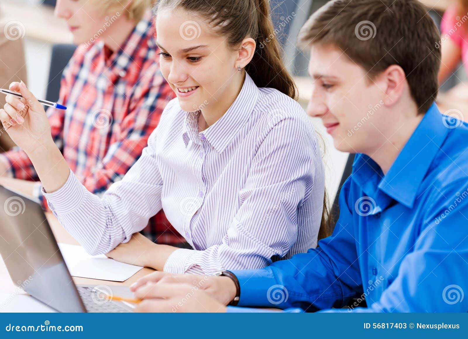 Students at lesson stock image. Image of academy, school - 56817403