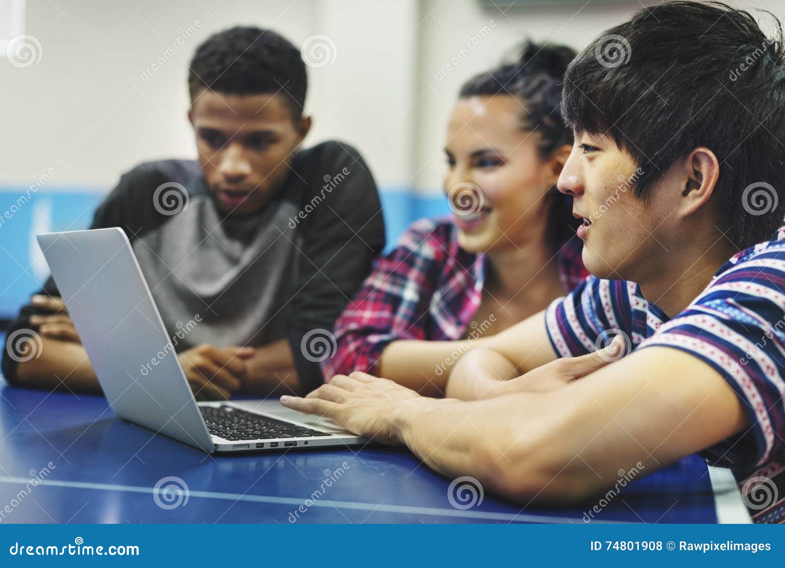 Students Library Campus Education Networking Technology Concept Stock ...