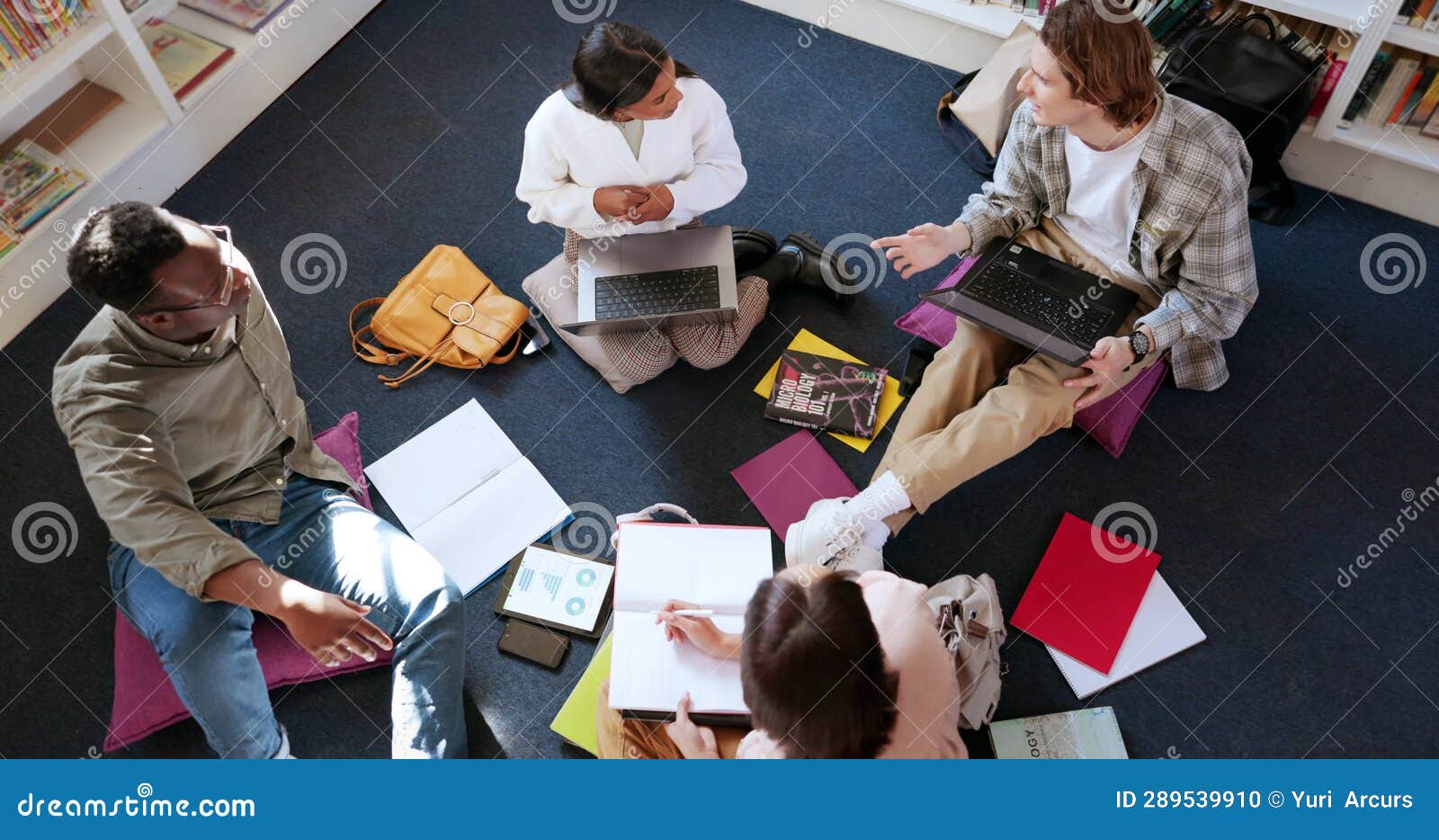 Students in Library, People Study Together and Learning, Education and ...