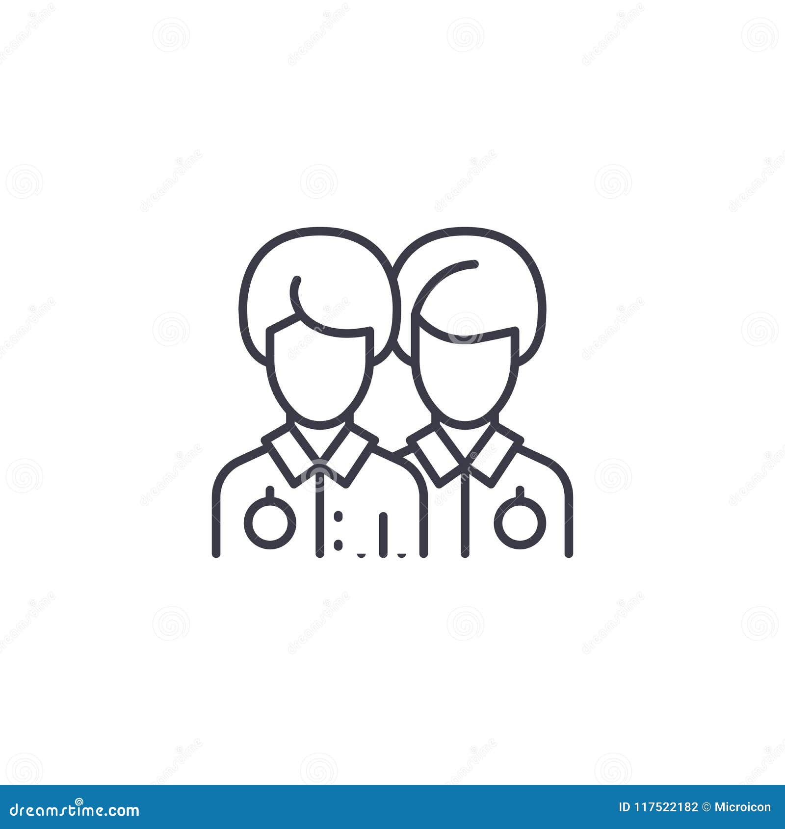 Students Linear Icon Concept. Students Line Vector Sign, Symbol ...