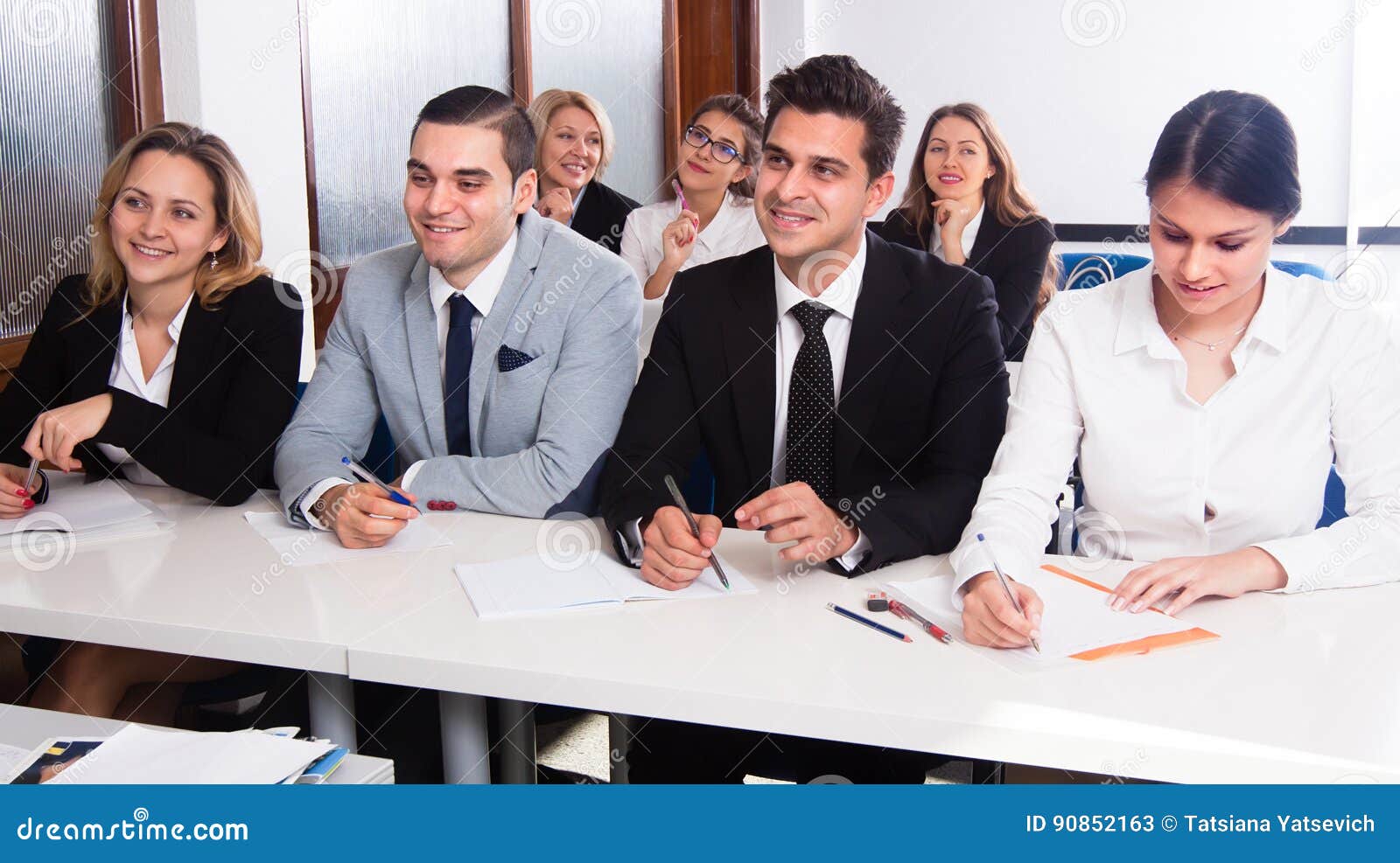 Students listen to lecture stock image. Image of european - 90852163