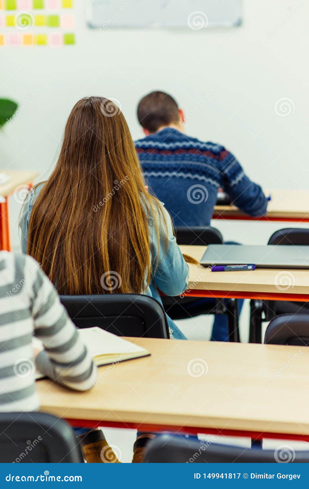 Students Listening Carefully on Class Stock Image - Image of friends ...