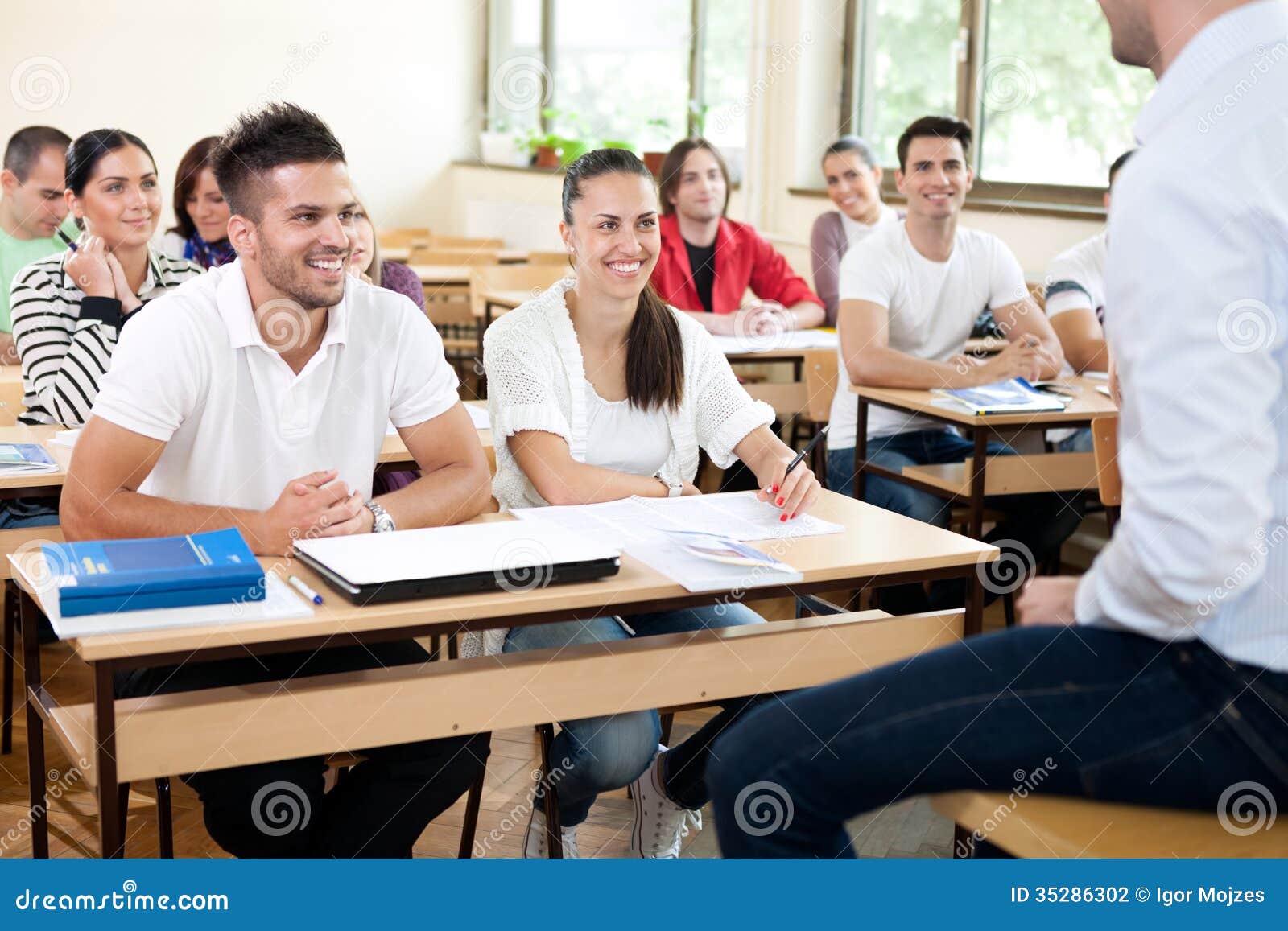 Students Listening a Lecturer Stock Photo - Image of assistant ...