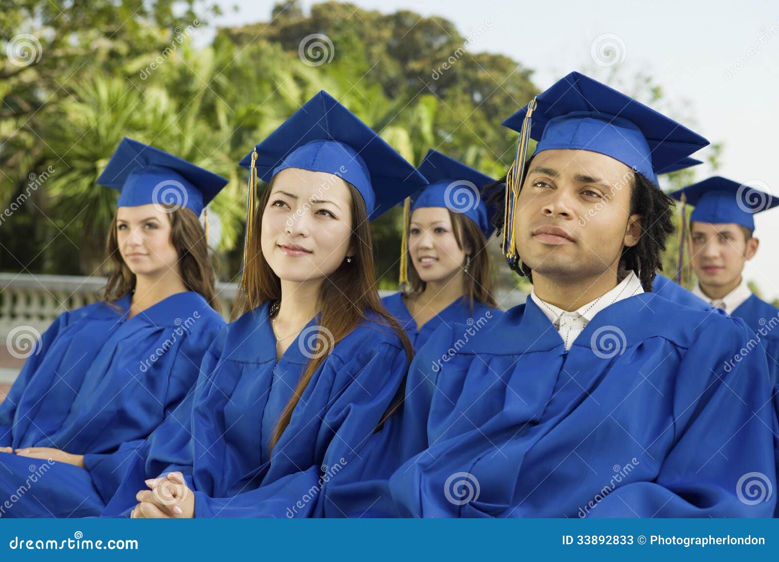 Graduation Ceremony Announcement. Rich Golden Style With Golden Glitter ...