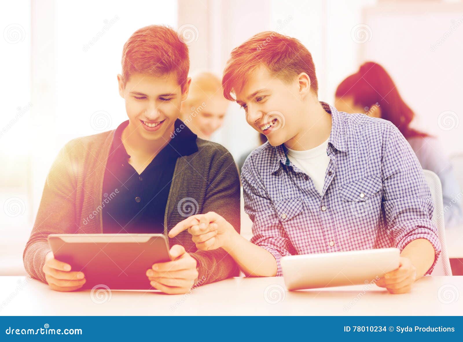 Students Looking at Tablet Pc in Lecture at School Stock Photo - Image ...