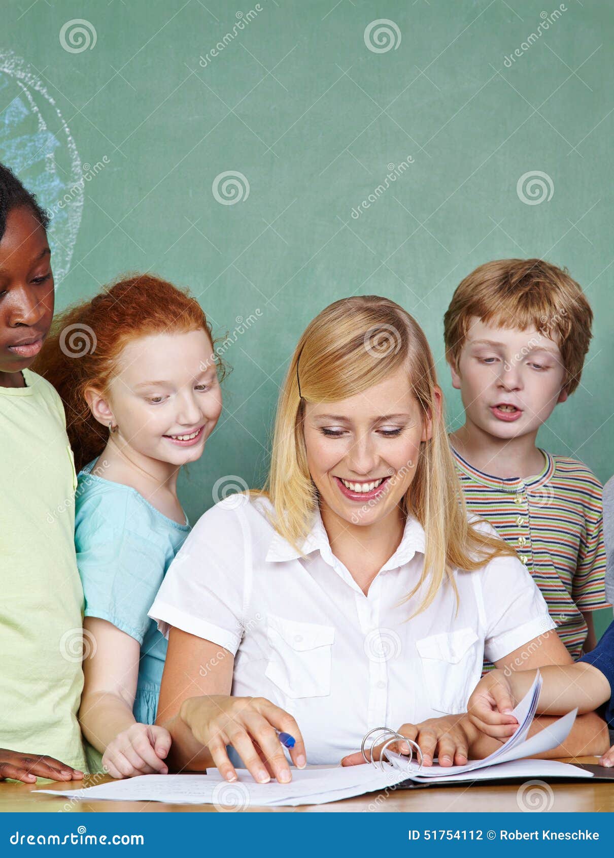 Students Looking at Teacher Working in Class Stock Photo - Image of ...