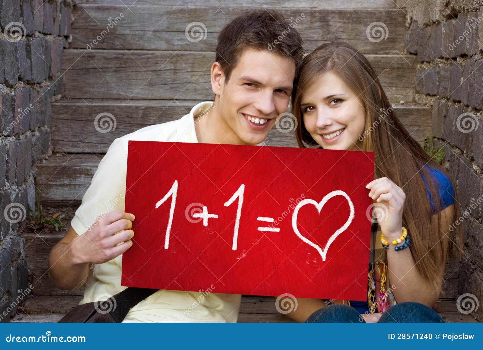 Students love stock photo. Image of idea, cute, caucasian - 28571240