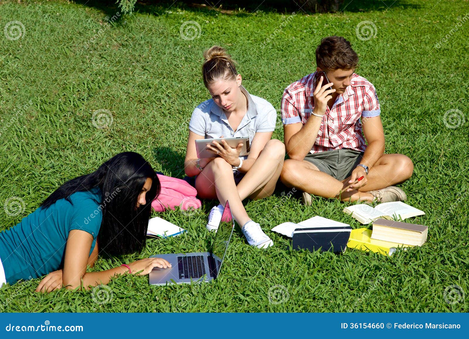 Students love technology stock photo. Image of phone - 36154660